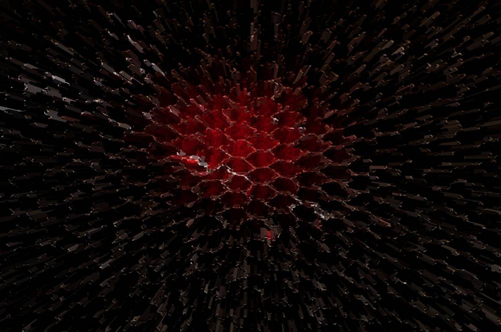 Red Grid Exploding by Barry Duff on YouPic