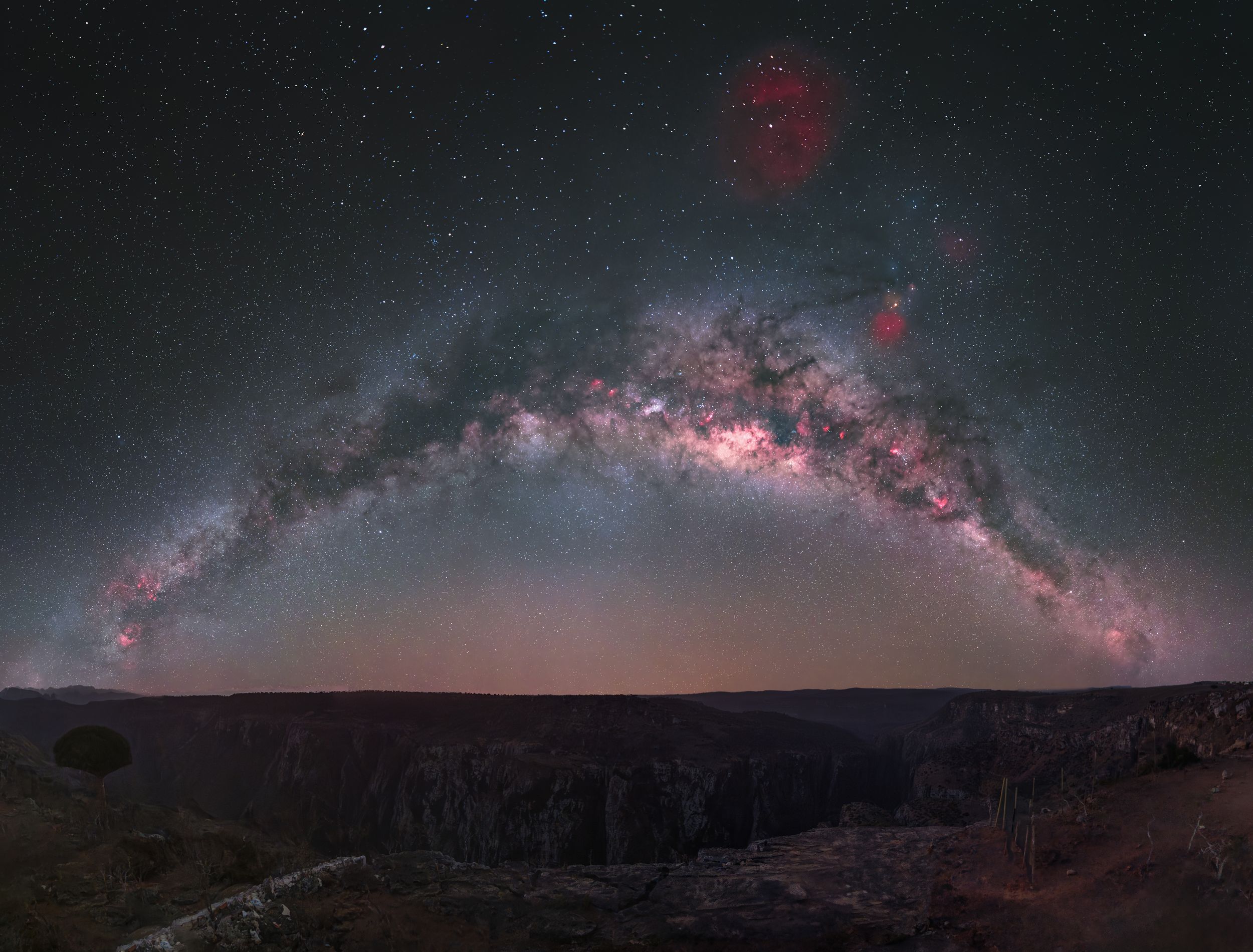 Socotra Canyon and Milky Way Panorama by Jeremy Singer on YouPic
